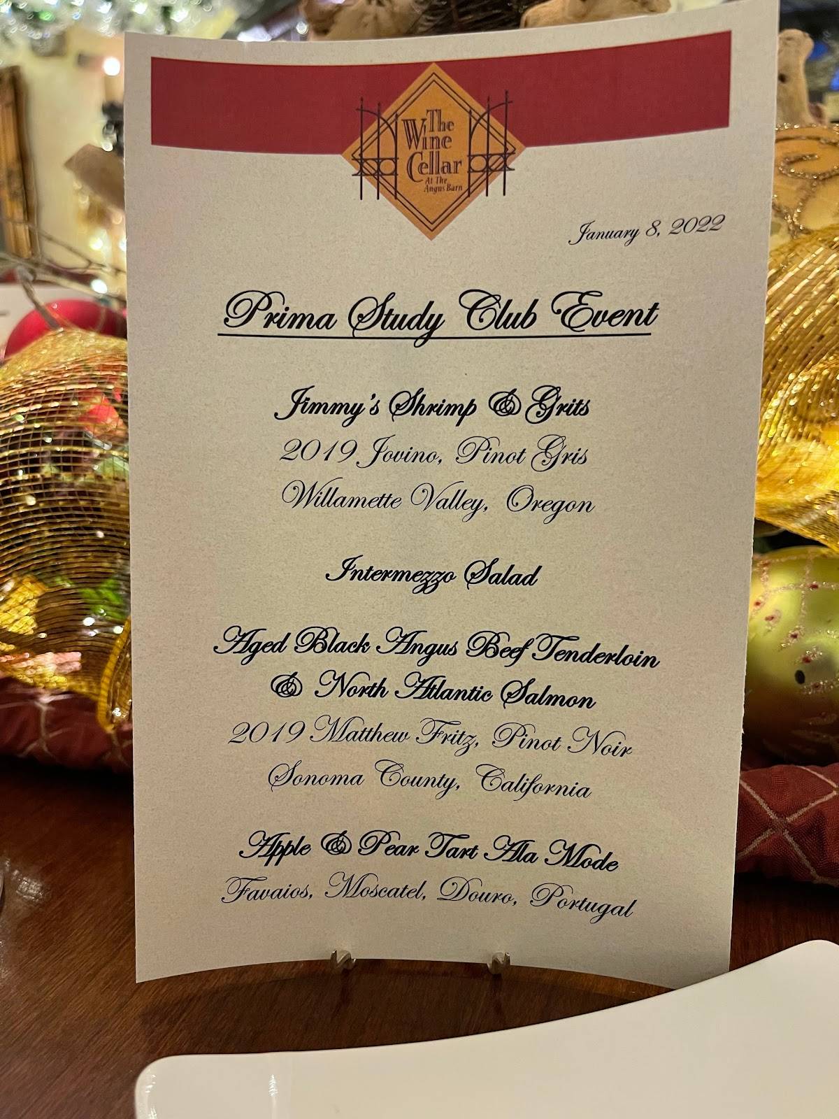 Menu at Angus Barn, Raleigh, Glenwood Ave