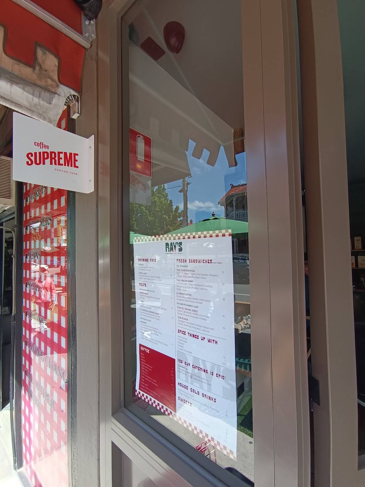 Menu at Ray's Sandwich Deli, Hawthorn