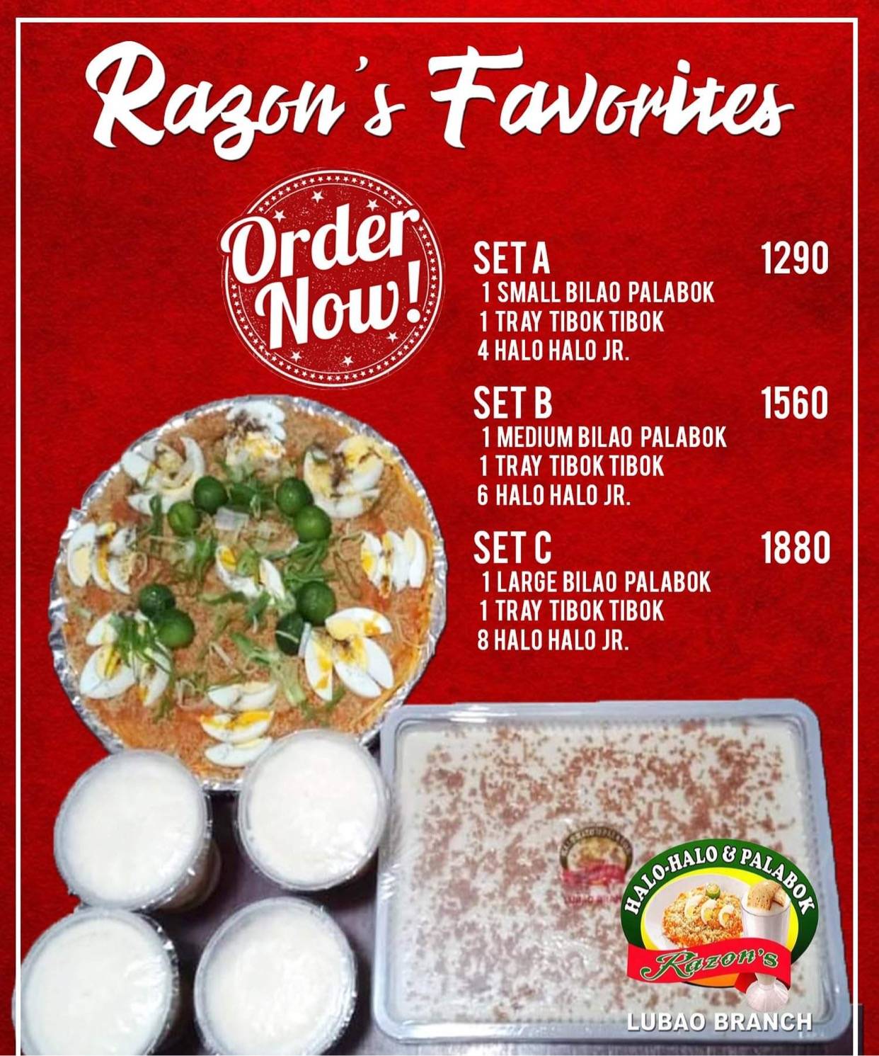 Menu at Razon's Halo Halo and Palabok - Lubao Branch restaurant, Lubao