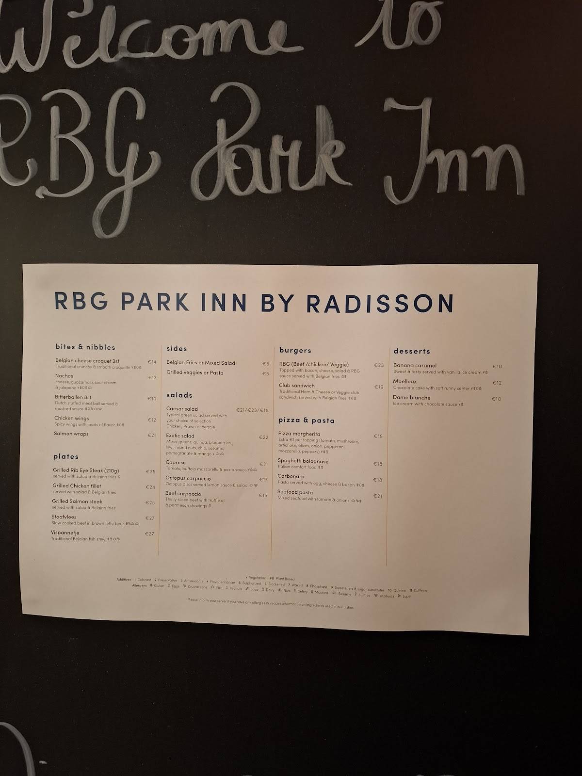 Menu at Rbg Bar & Grill, Leuven, Martelarenplein 36