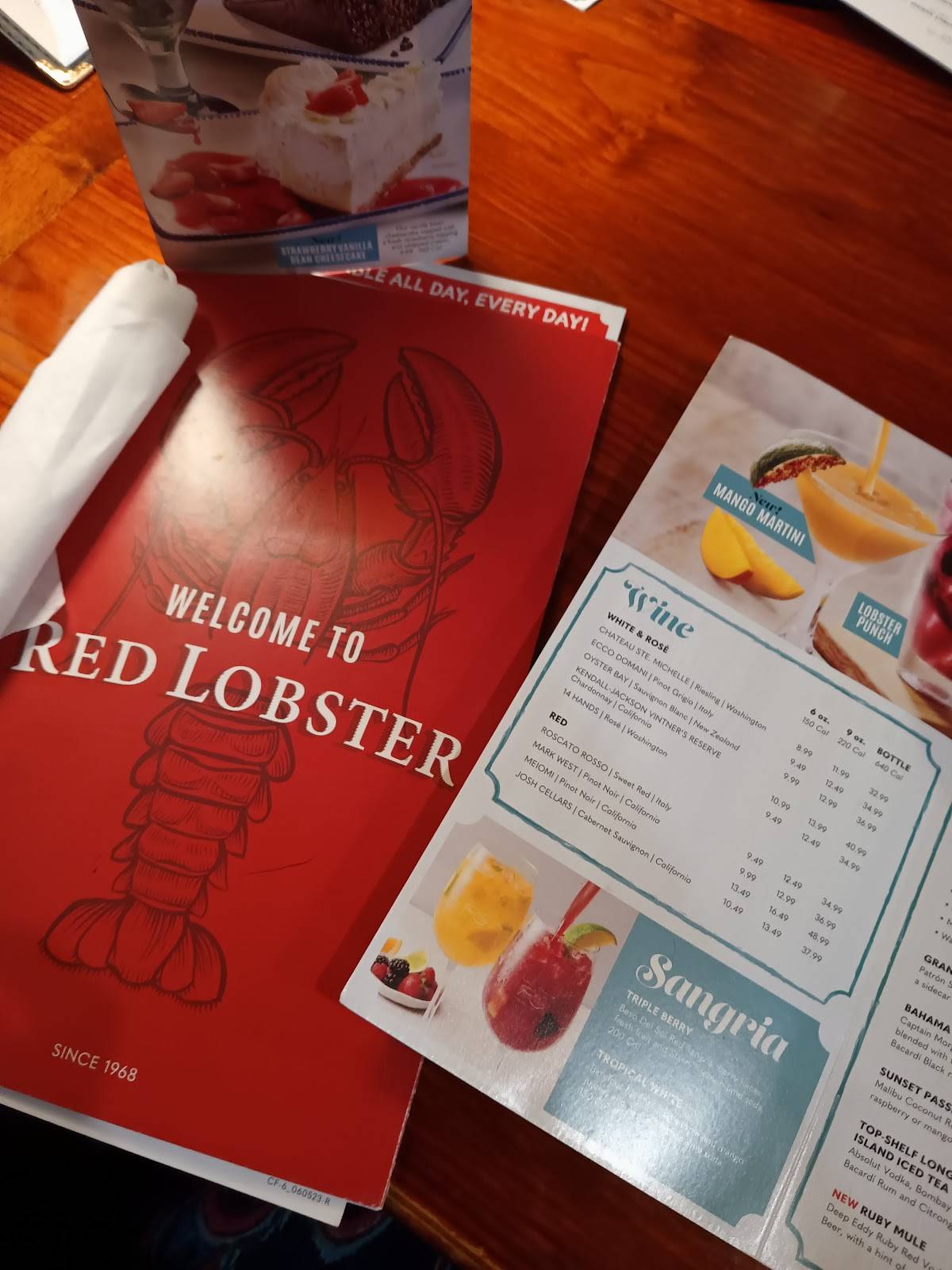 Menu at Red Lobster restaurant, Buffalo, McKinley Pkwy