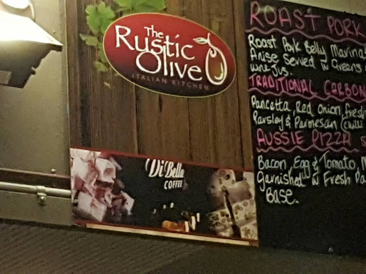 Menu at The Rustic Olive restaurant, Redcliffe