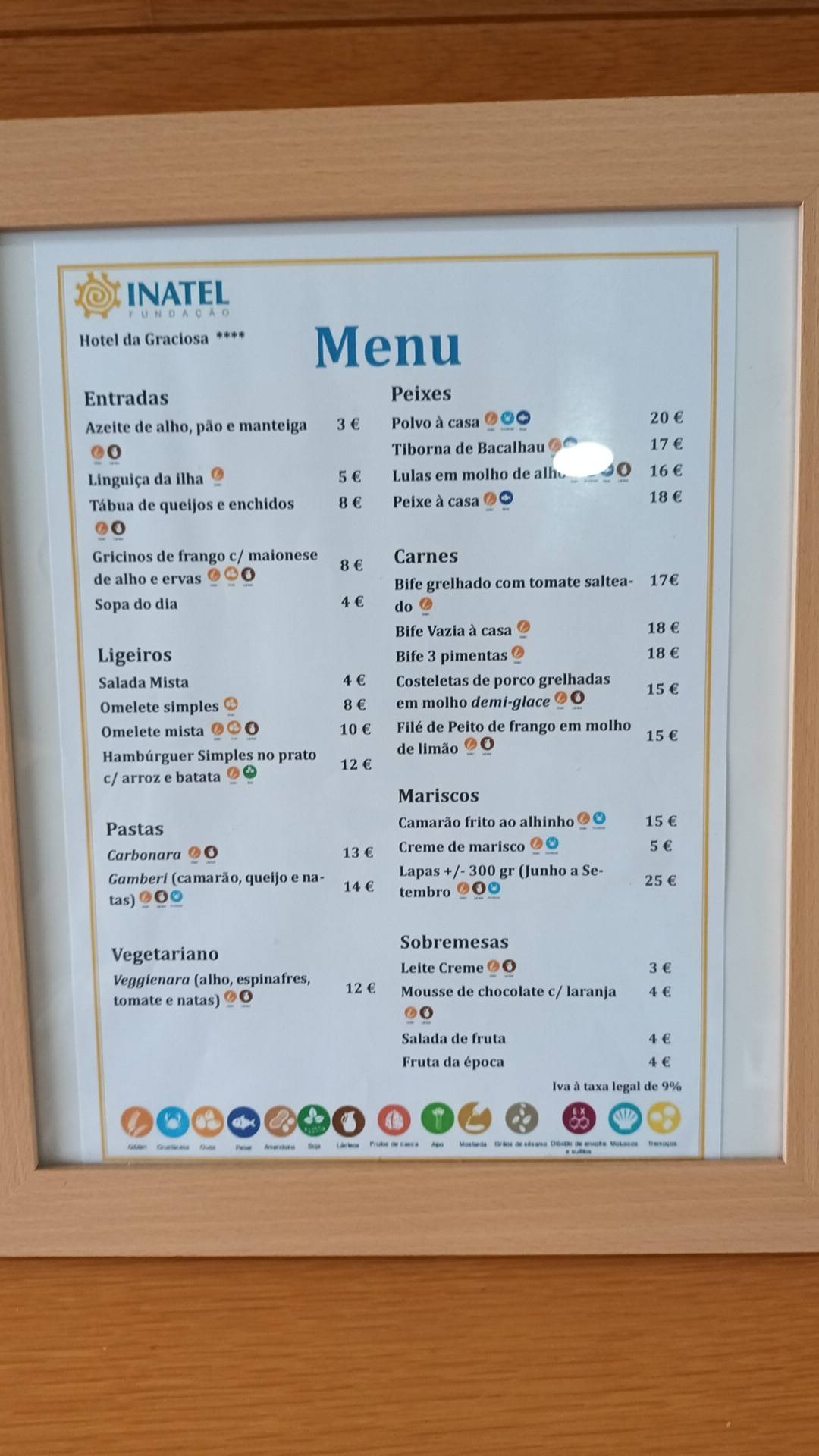Menu at Remember Azores RESTAURANTE, Santa Cruz Da Graciosa