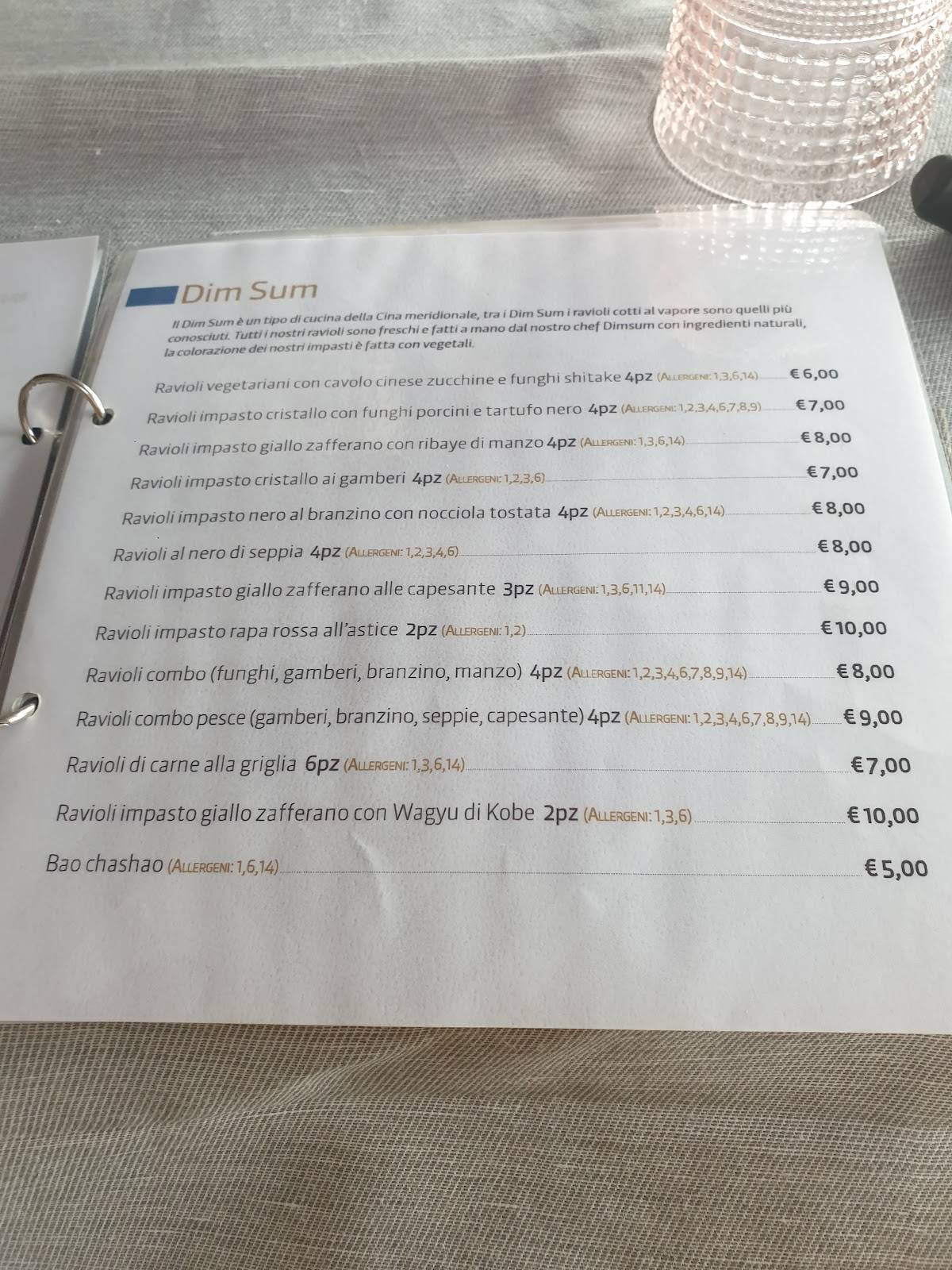 Speisekarte von Ren Restaurant, Ligni, Via Milano