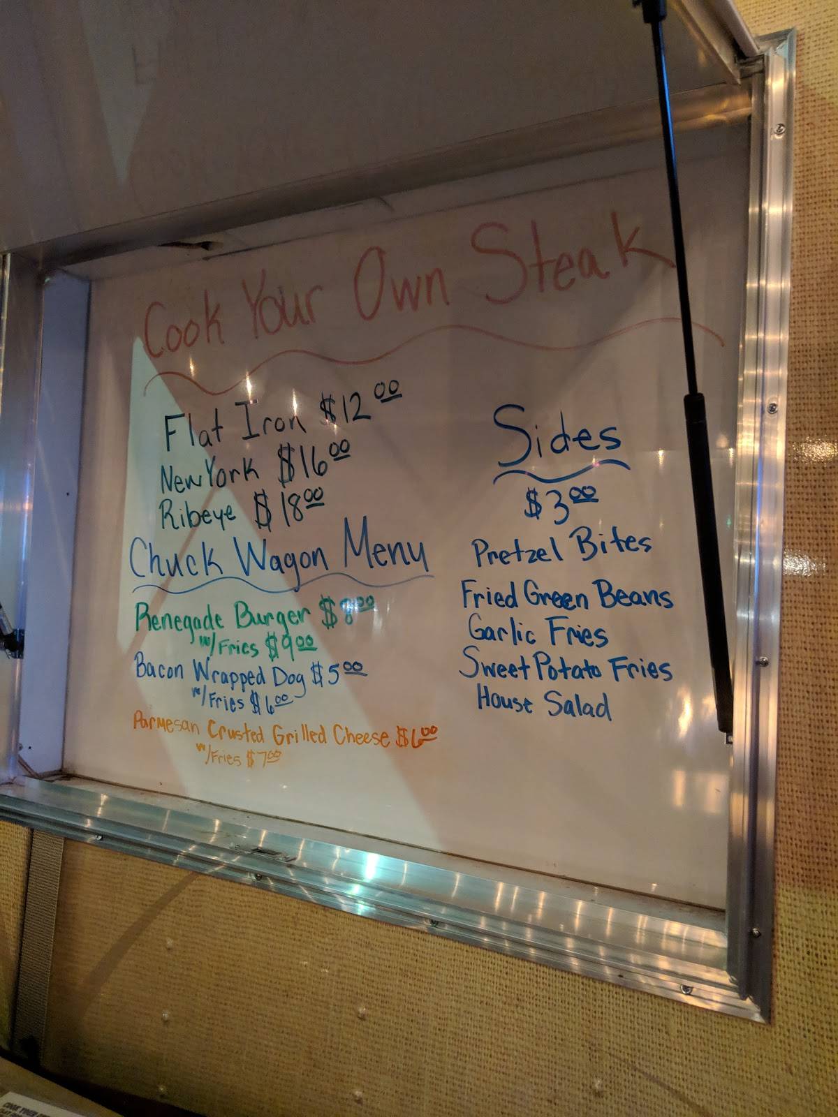 Menu at Renegade Country Western pub & bar, El Cajon, Olde Hwy 80