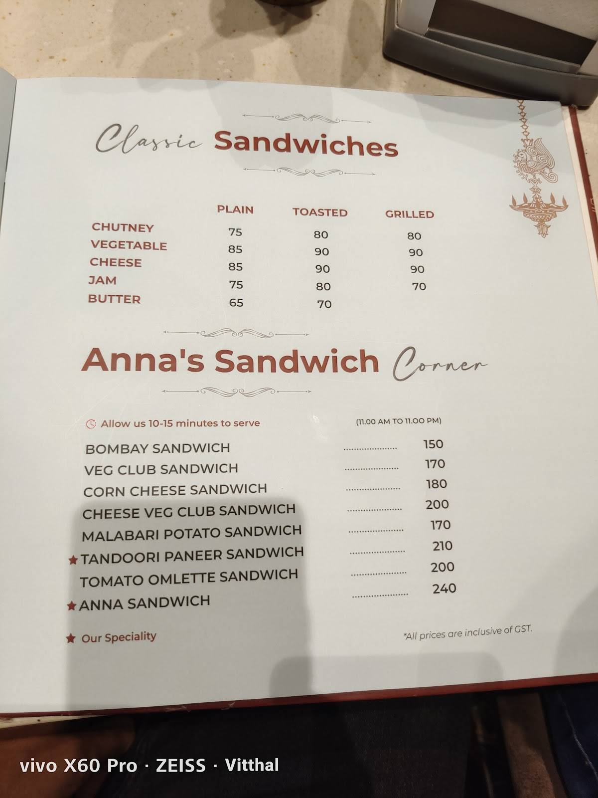 Menu at ANNA Idli, Mumbai, 3