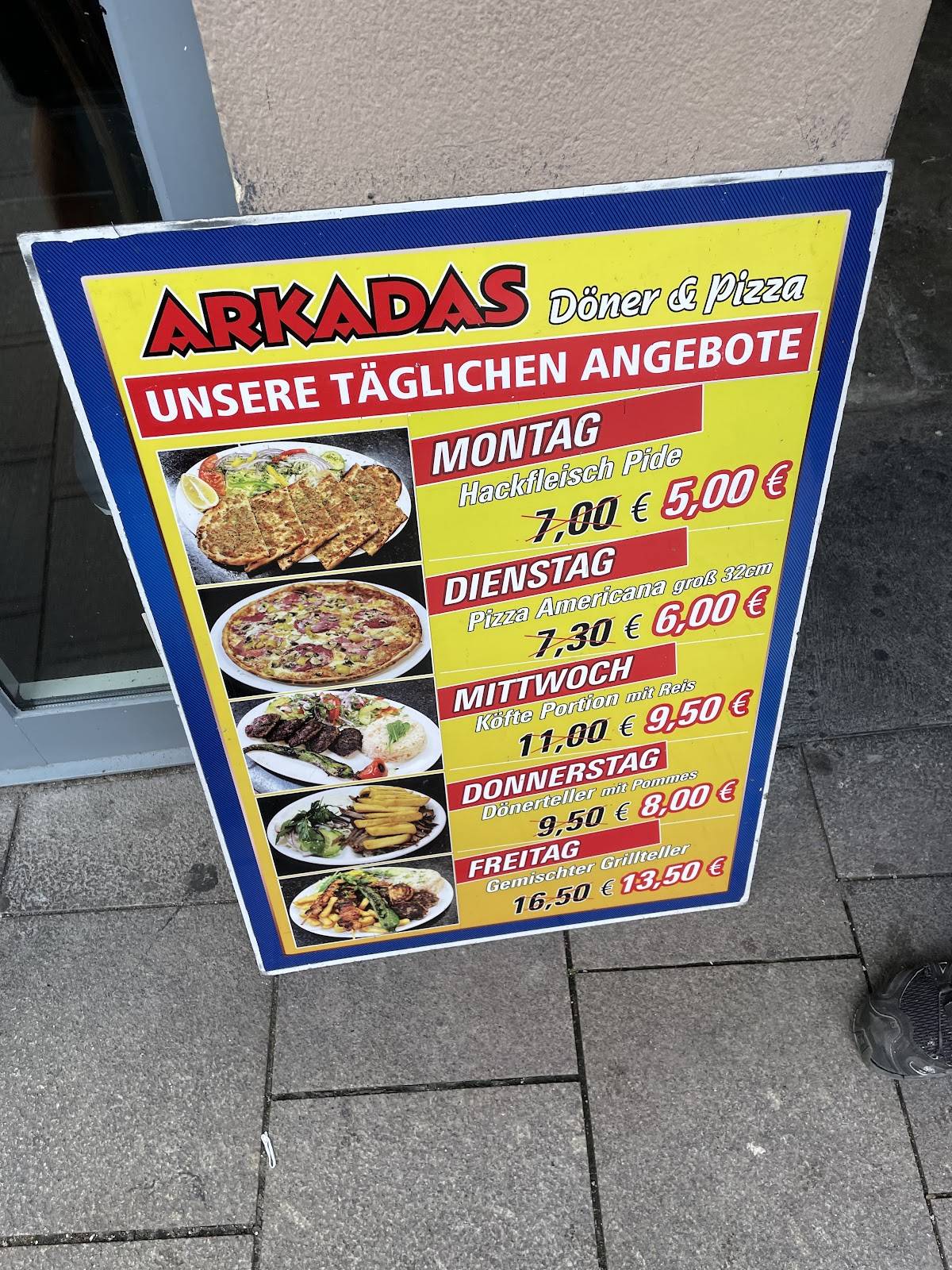Speisekarte von Restaurant Arkadaş, Augsburg, Maximilianstraße 64