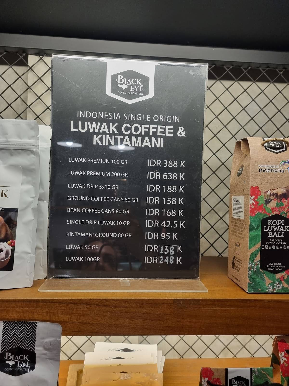 Menu at BLACK EYE COFFEE & ROASTERY 2, Indonesia