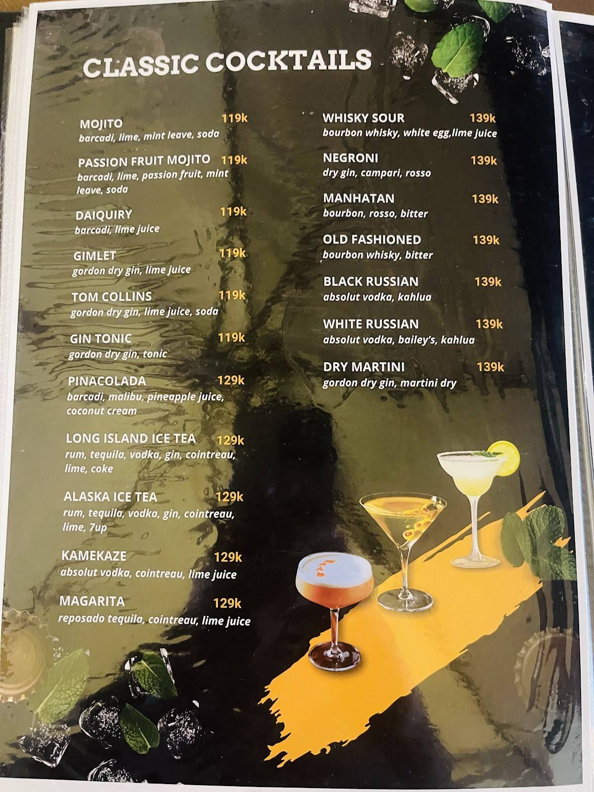 Menu at BURGER NGON HUE restaurant, Hue