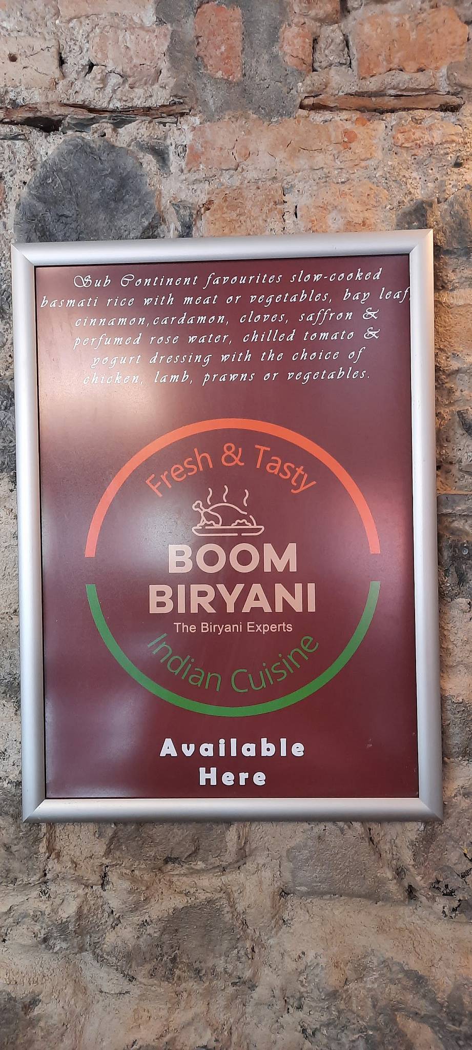 Menu at Bambini’s Café Shop Takeaway (Boom Biryani) restaurant, Athlone