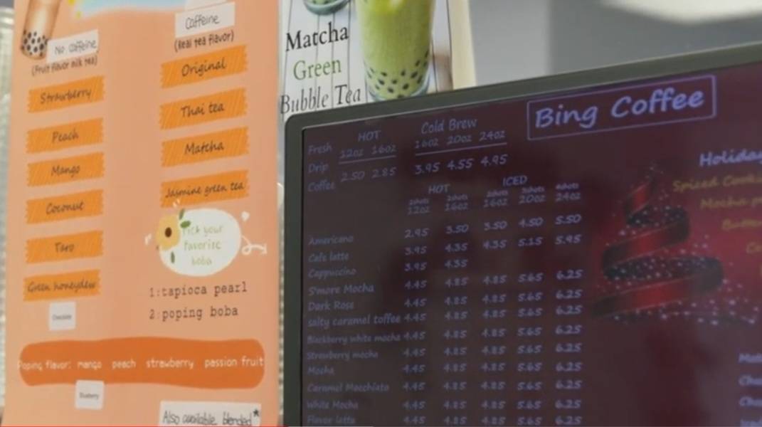 Menu at Bing coffee, Raymore