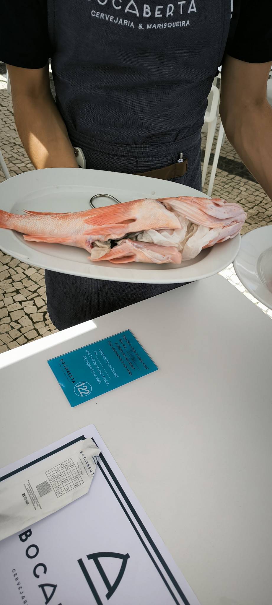 Menu at Boca Aberta restaurant, Lagoa