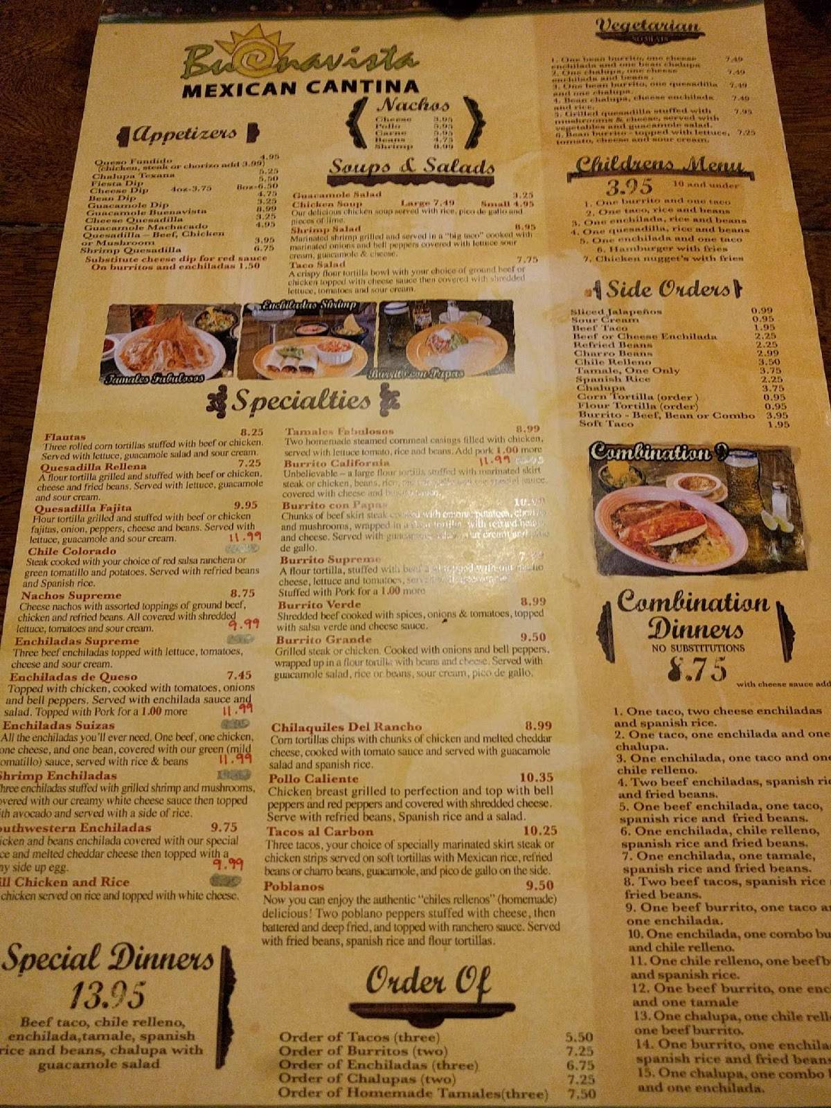 Menu at Buenavista Mexican Cantina (Cullman) restaurant, Cullman, St ...