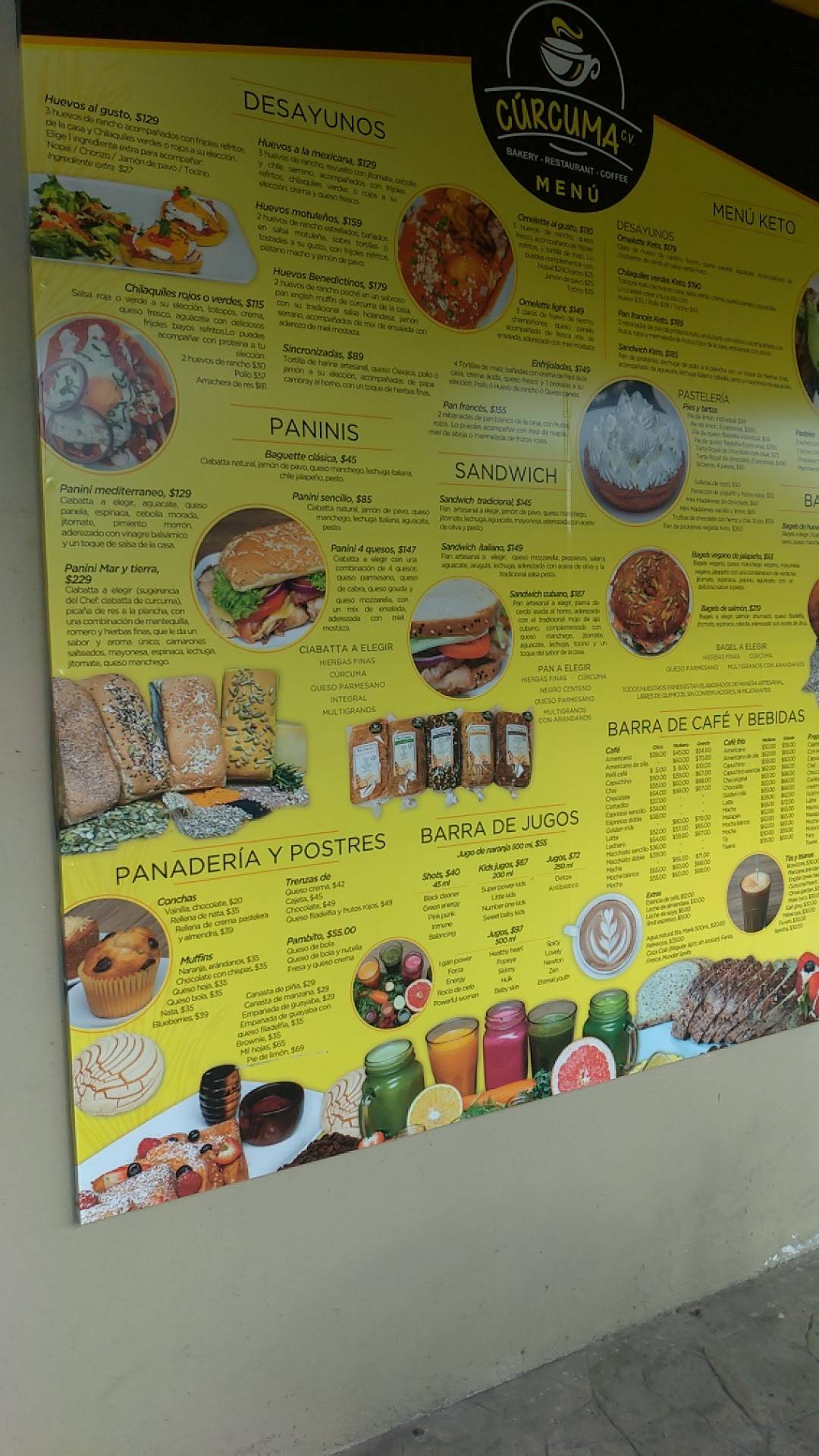 Carta de Curpan Restaurante Orgánico y Artesanal, Cancún, Calle mar