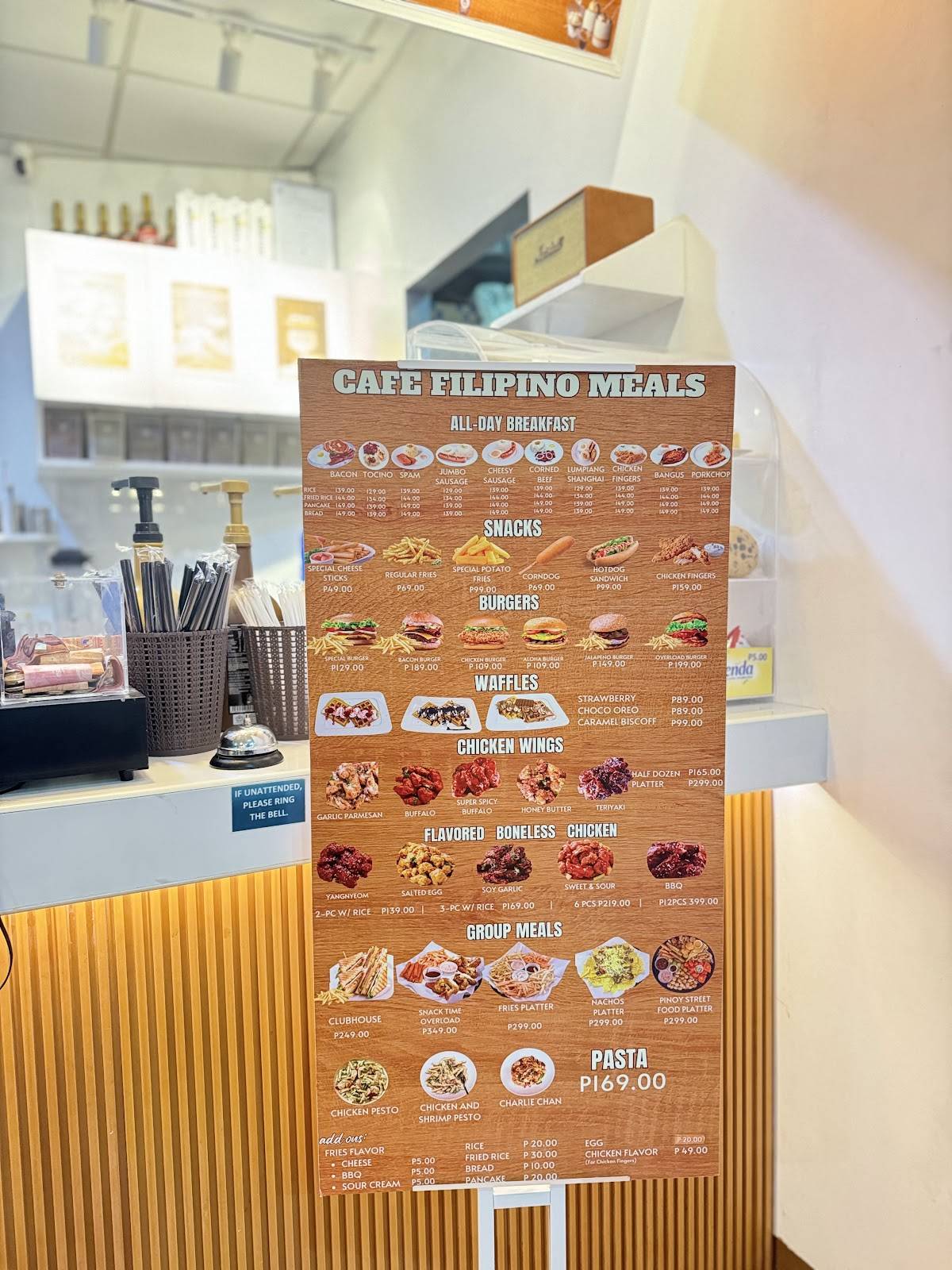 Carta de CAFÉ FILIPINO, Caloocan, 2F ELJ & SON Commercial Building ...