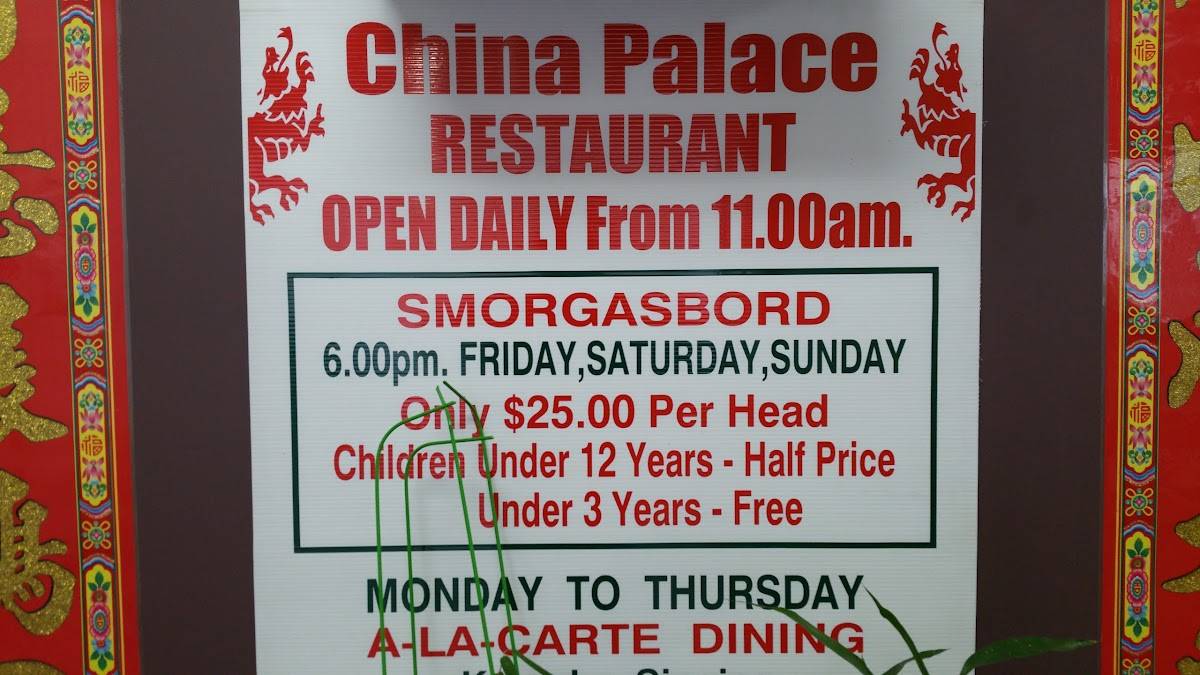 Menu at China Palace Restaurant & Takeaway, Gisborne
