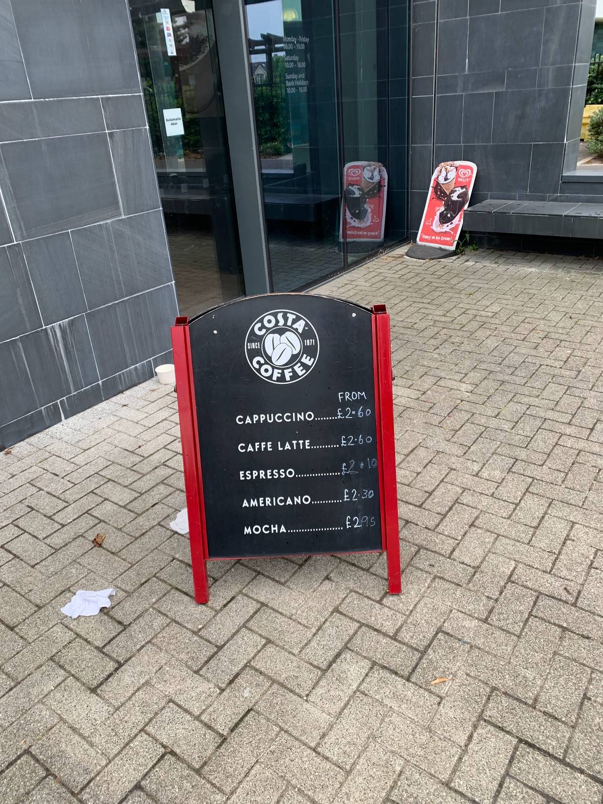 Menu at Costa Coffee, London, Finchley Memorial Hospital