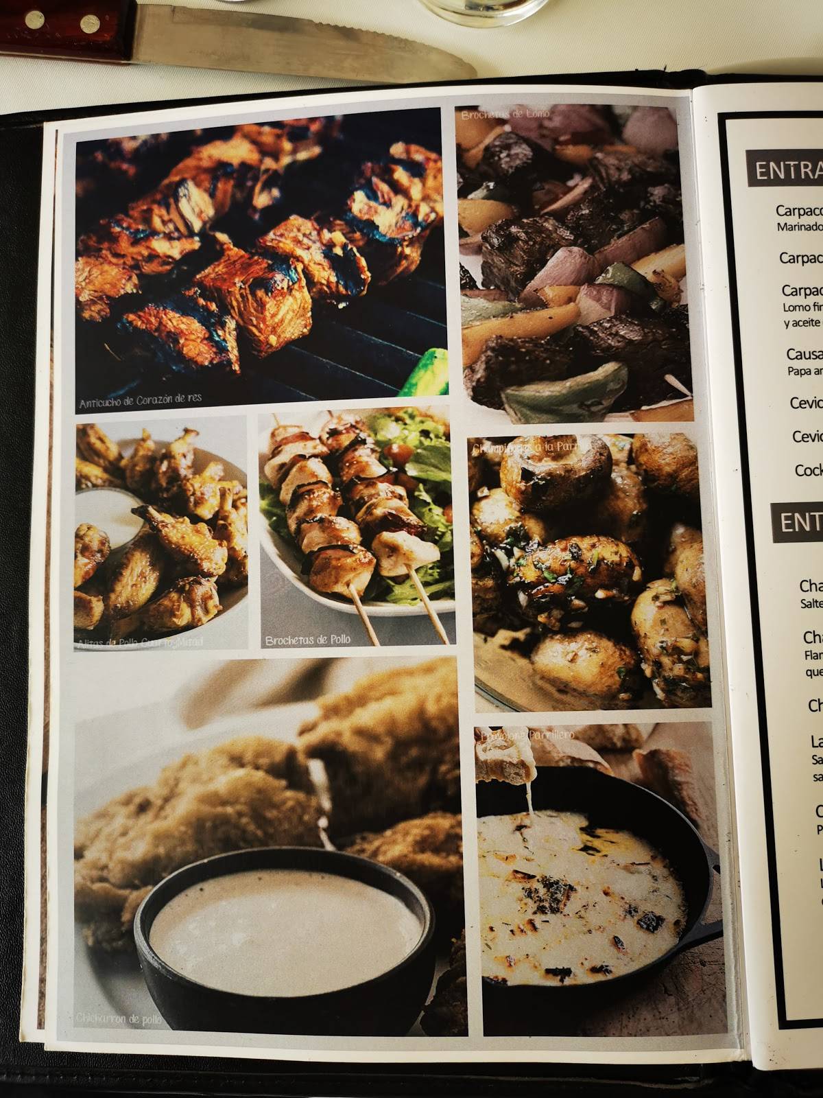 Menu at Restaurant Cuarto & Mitad, Barranco District
