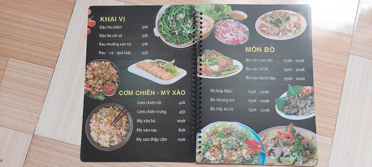 Menu at ĐỒNG QUÊ QUÁN restaurant, Vietnam, Cổng 3 hòa phát