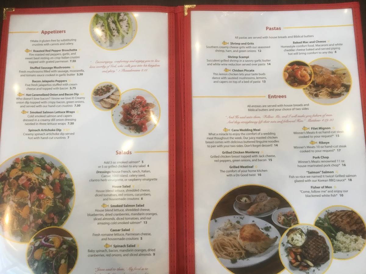 Menu at Do Good Restaurant and Ministry, Osgood, 25 Main St
