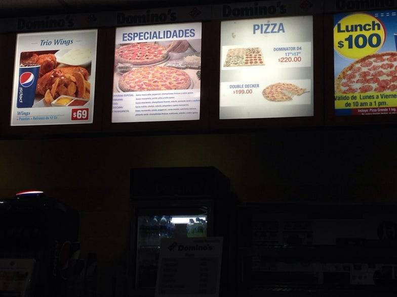 Menu at Domino's 5 De Mayo restaurant, Tuxtla Gutiérrez, Av. Central ...
