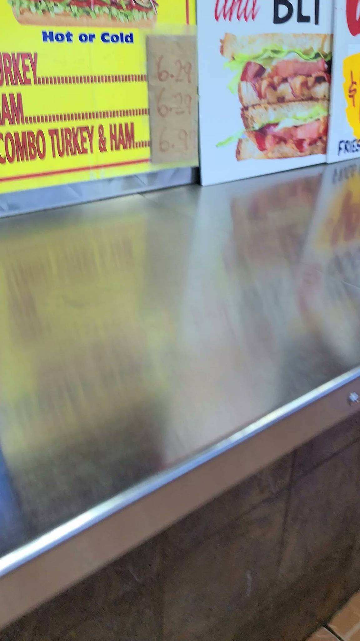 Menu at Donald's Famous Hot Dogs restaurant, Chicago, S Central Ave