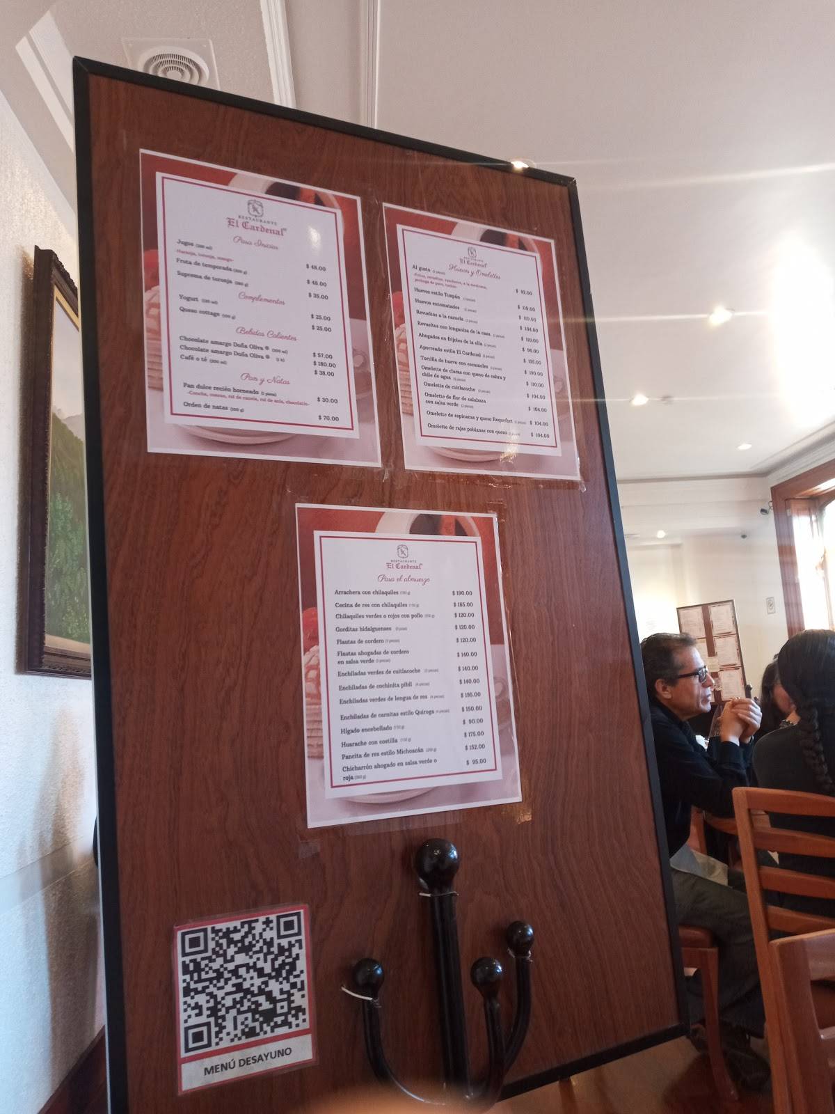 Carta de Restaurante El Cardenal, Ciudad de México, Palma #23 Centro ...