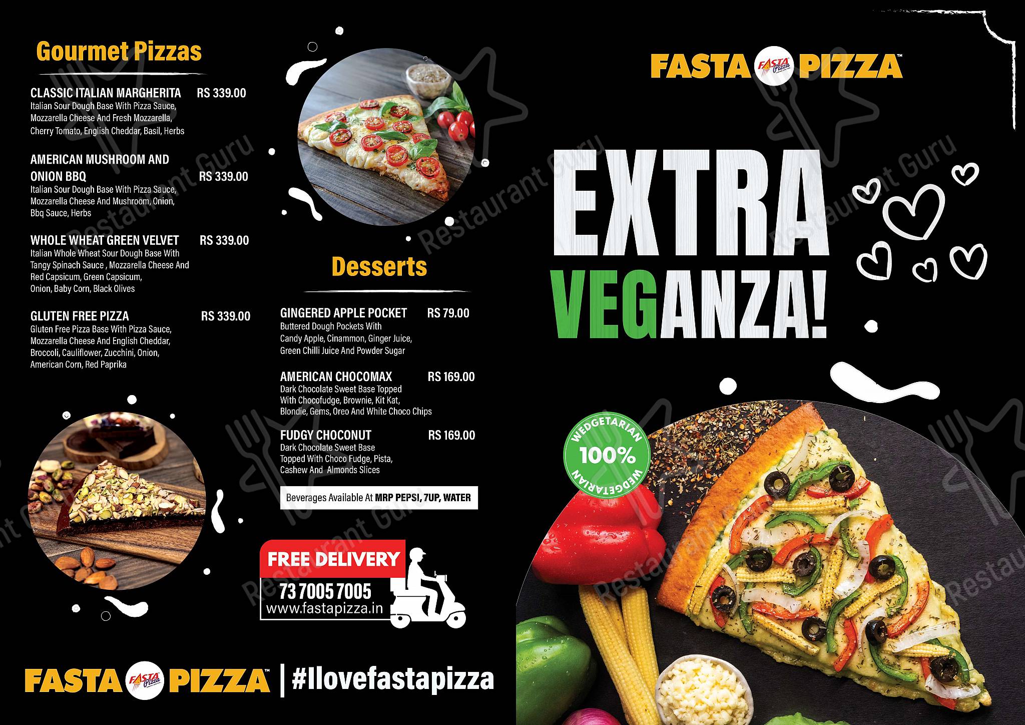 Menu at Fasta Pizza, Chennai, No 402/203