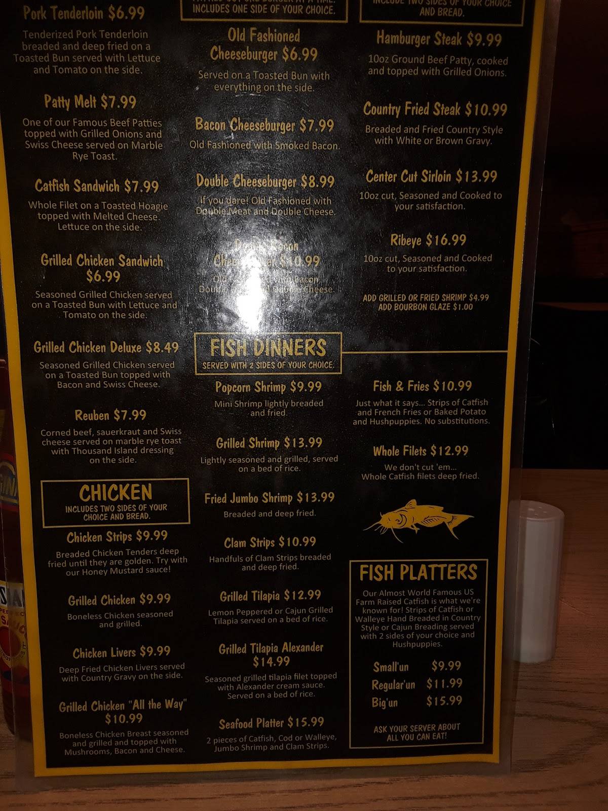 Menu at Fish Shack restaurant, West Plains