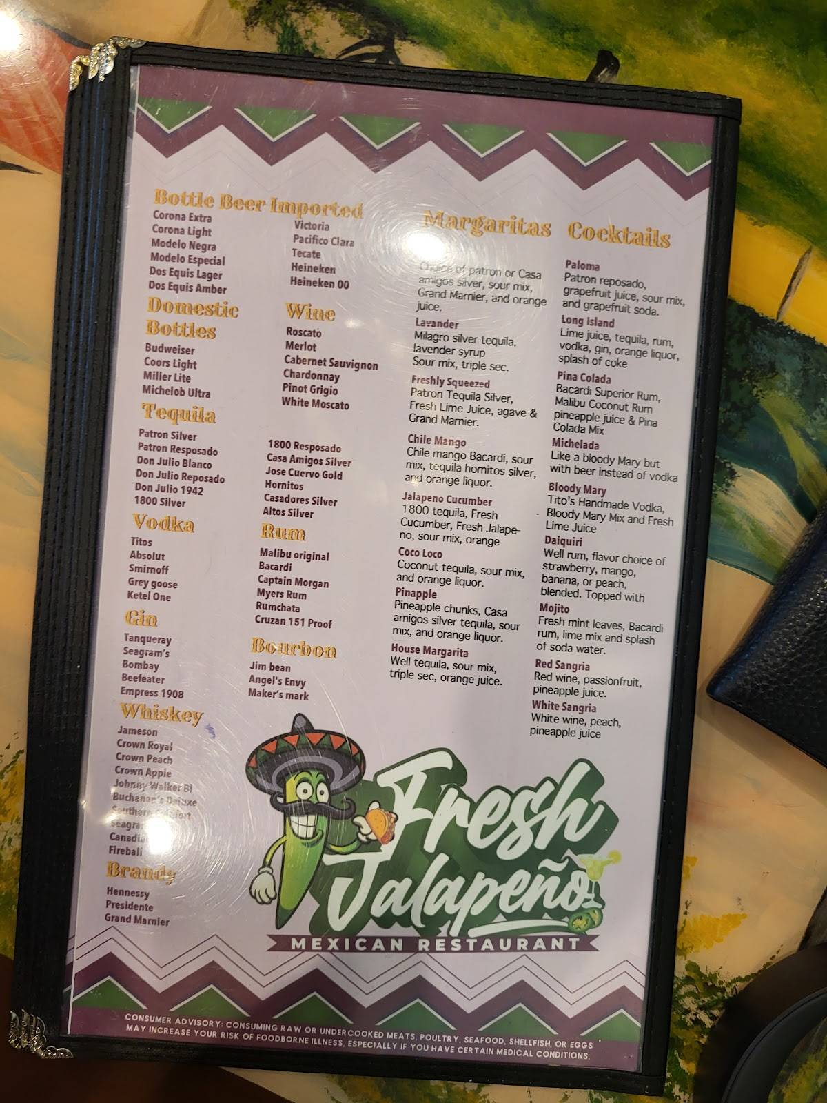 Menu at Fresh jalapeño Mexican Restaurant, Lady Lake