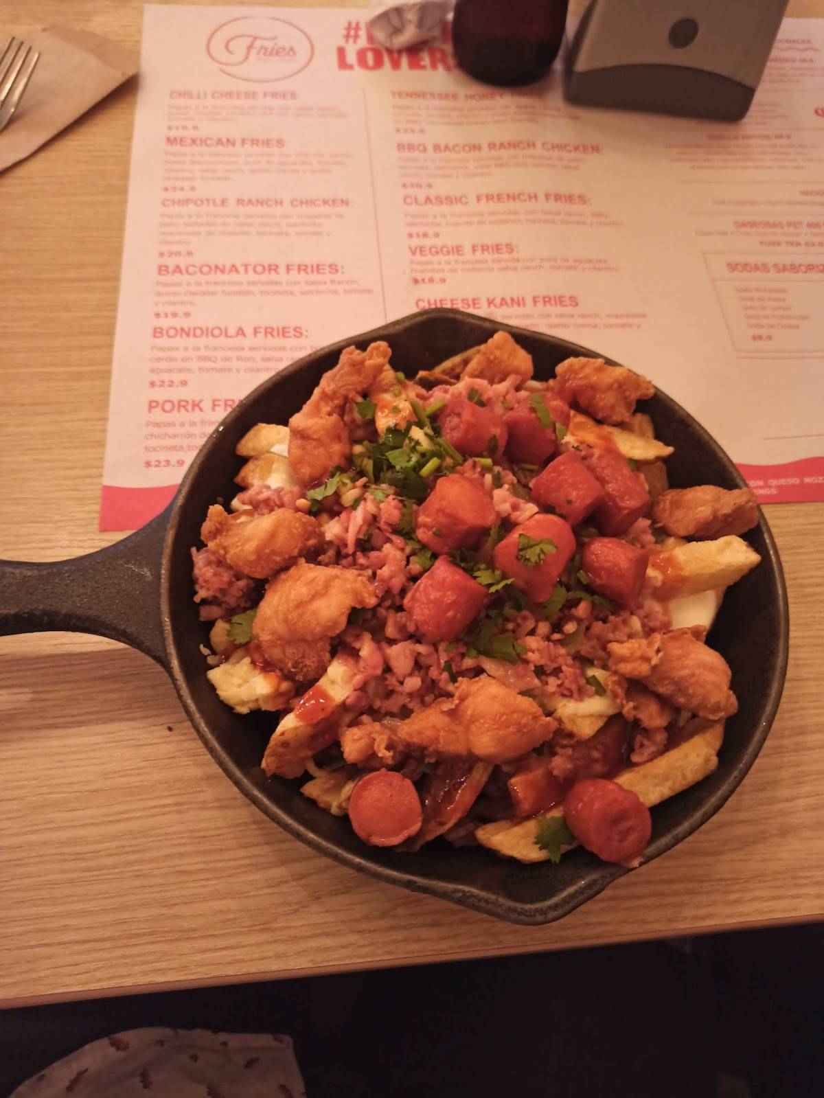 Carta del restaurante Fries Papa Lovers, Envigado