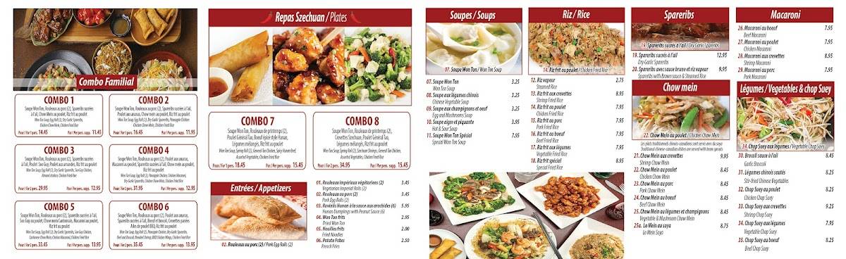 Menu au Fu Lam Express Jean Talon restaurant, Montréal