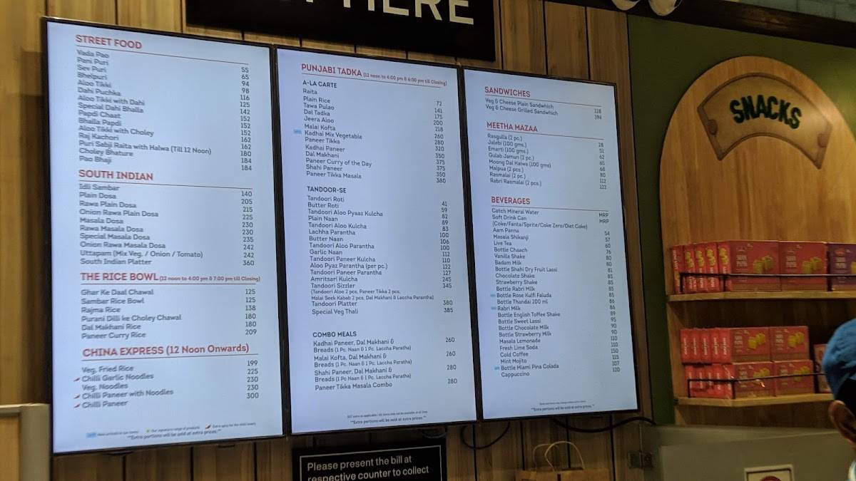 Menu at Haldiram's - Janpath Connaught Place, New Delhi, 70