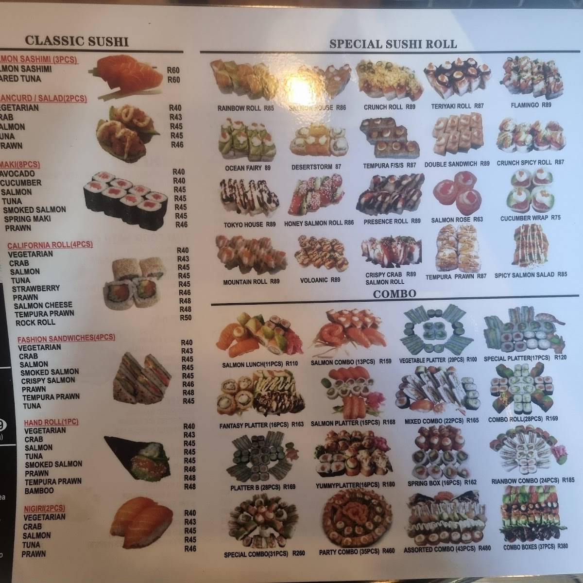 Menu at Hao li Lai Chartwell shopping centre restaurant, Randburg