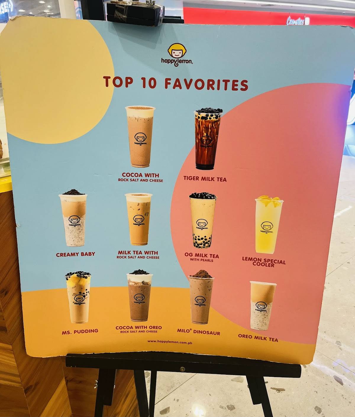 Menu at Happy Lemon, Quezon City, M24H+MXP