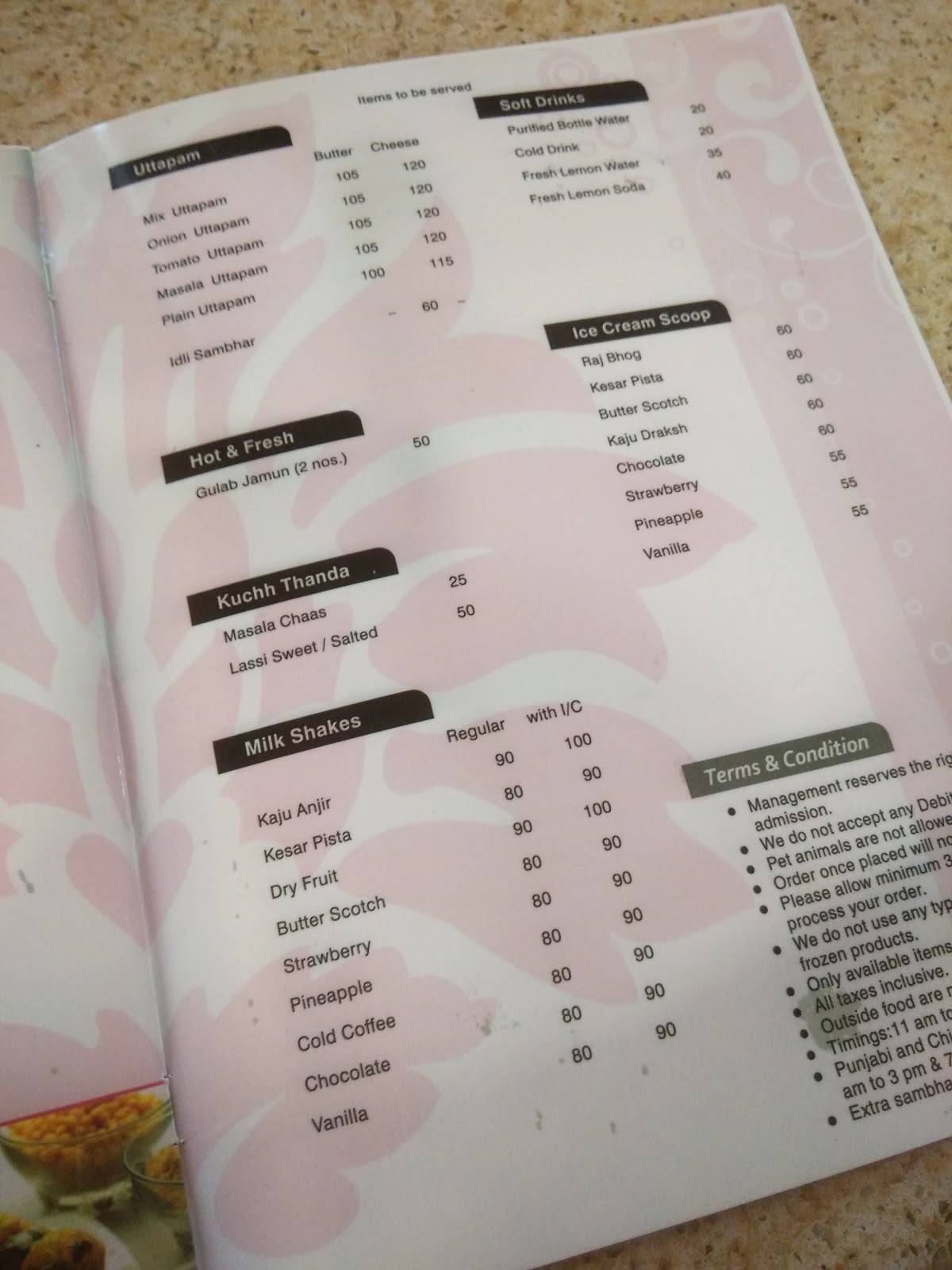 Menu at HONEST RESTAURANT, Gandhidham