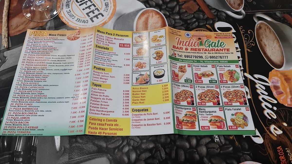 Menu at India Gate Restaurant, Viladecans