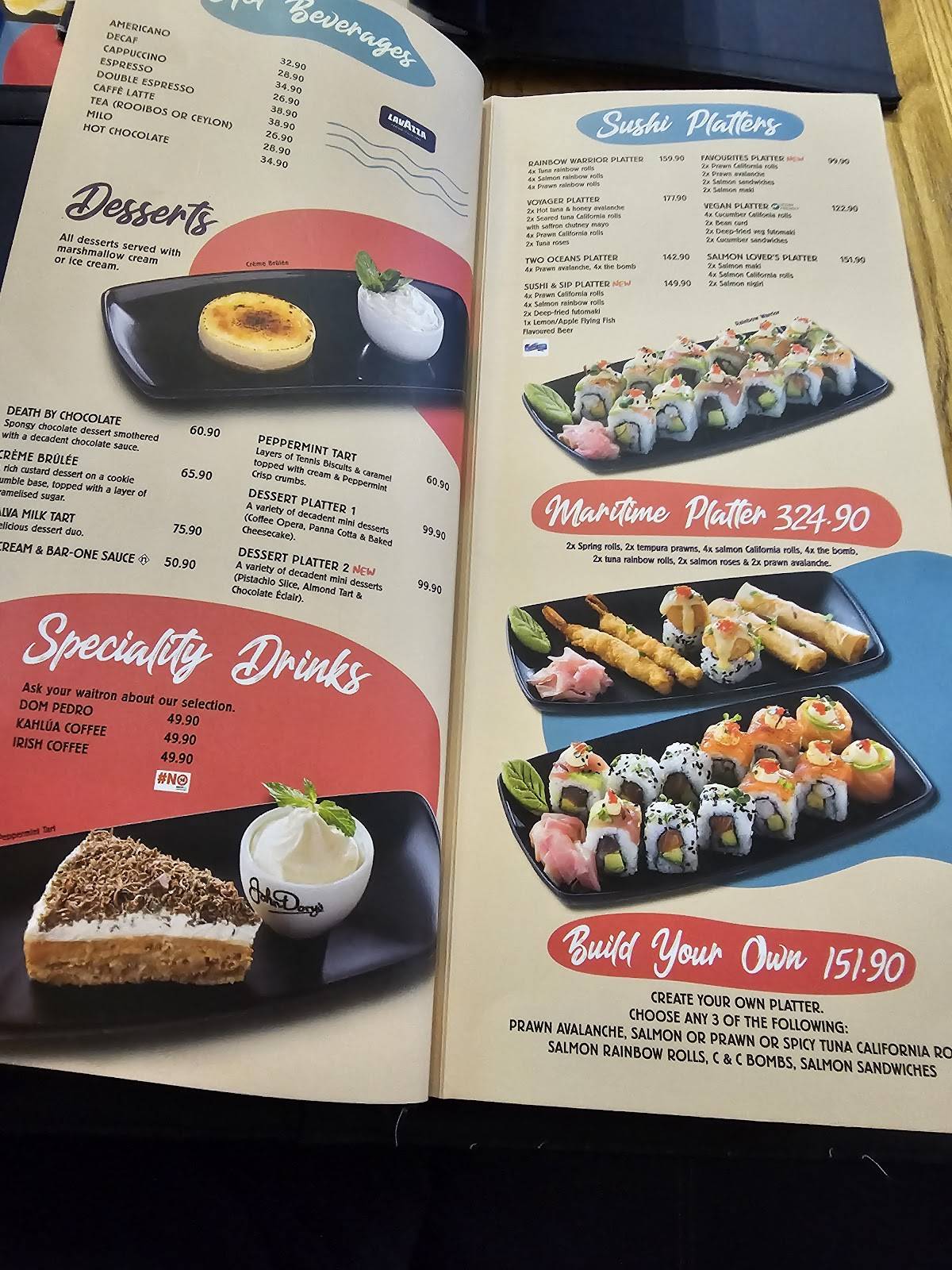 Menu at John Dory's Menlyn restaurant, Pretoria, Shop UF20