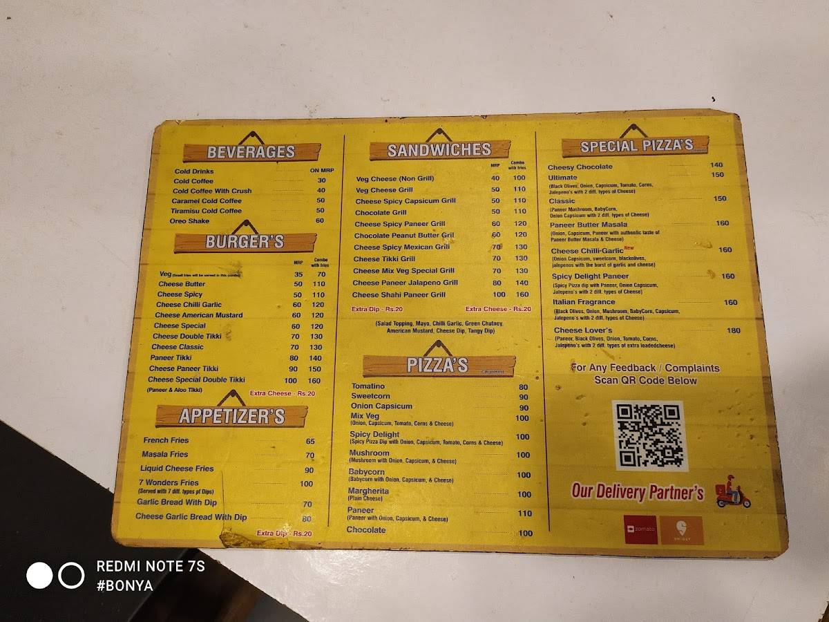 Menu at KNS, Pimpri-Chinchwad, Mahabali Chowk