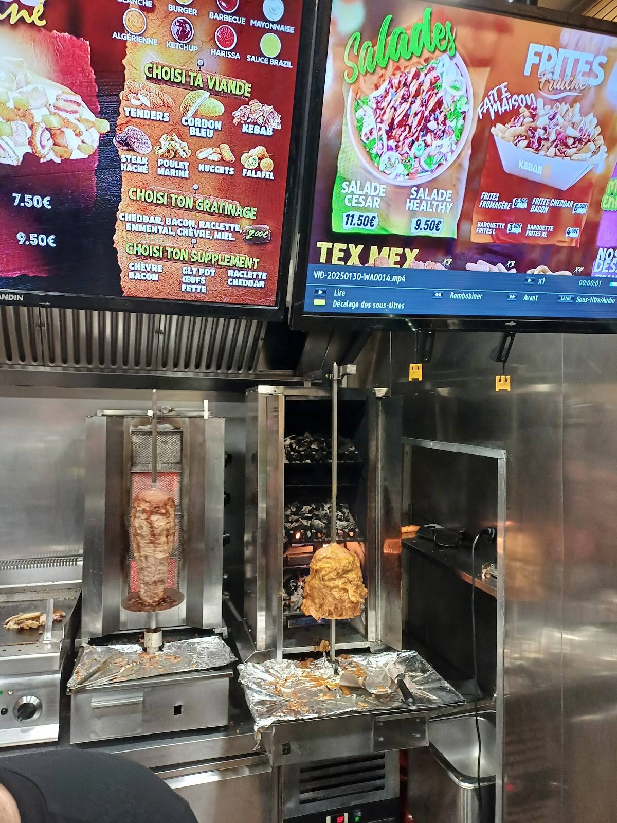 Menu au Kebab Hut restaurant, La Rochelle