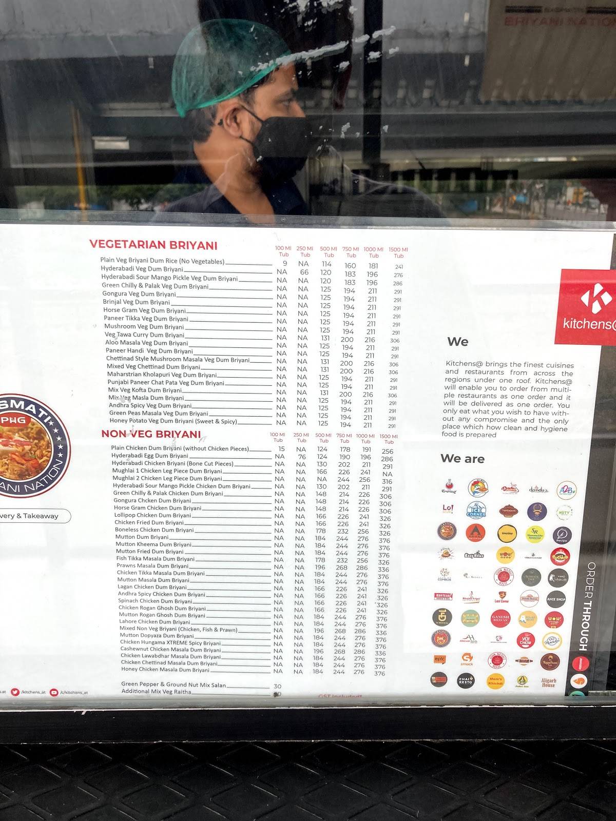 Menu at Kitchens@ HSR Layout, Bengaluru, 1, 14th Main Rd
