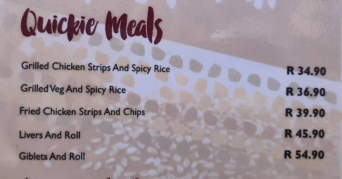 Menu at Kolay Home of Chicken restaurant, Durban North