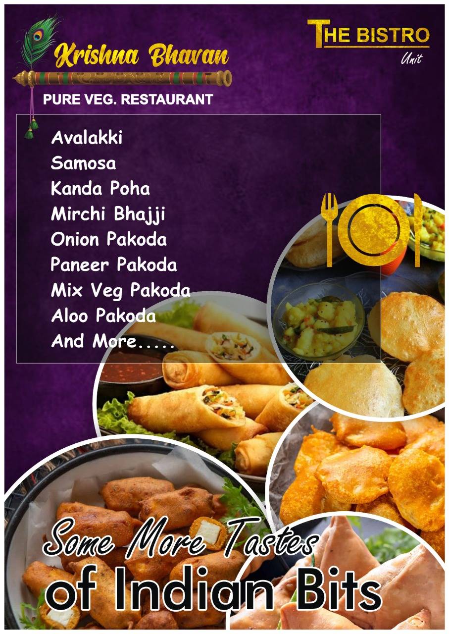 Menu at Krishna Bhavan Pure Veg Restaurant, Mathikere