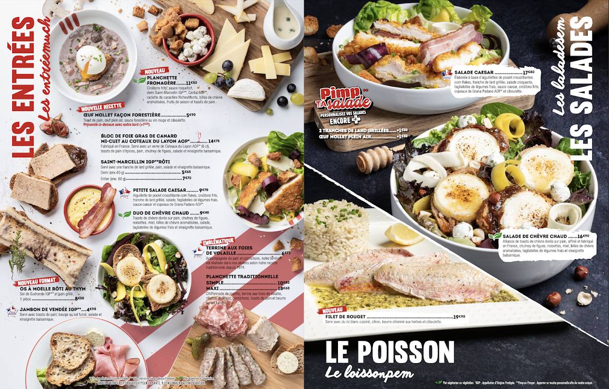 Menu au Restaurant La Boucherie, Basse-Goulaine
