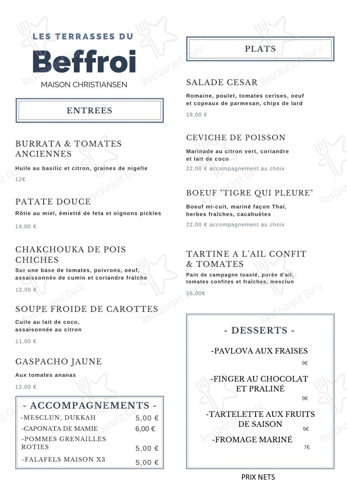 Menu au Restaurant La Fontaine, Vaison-la-Romaine