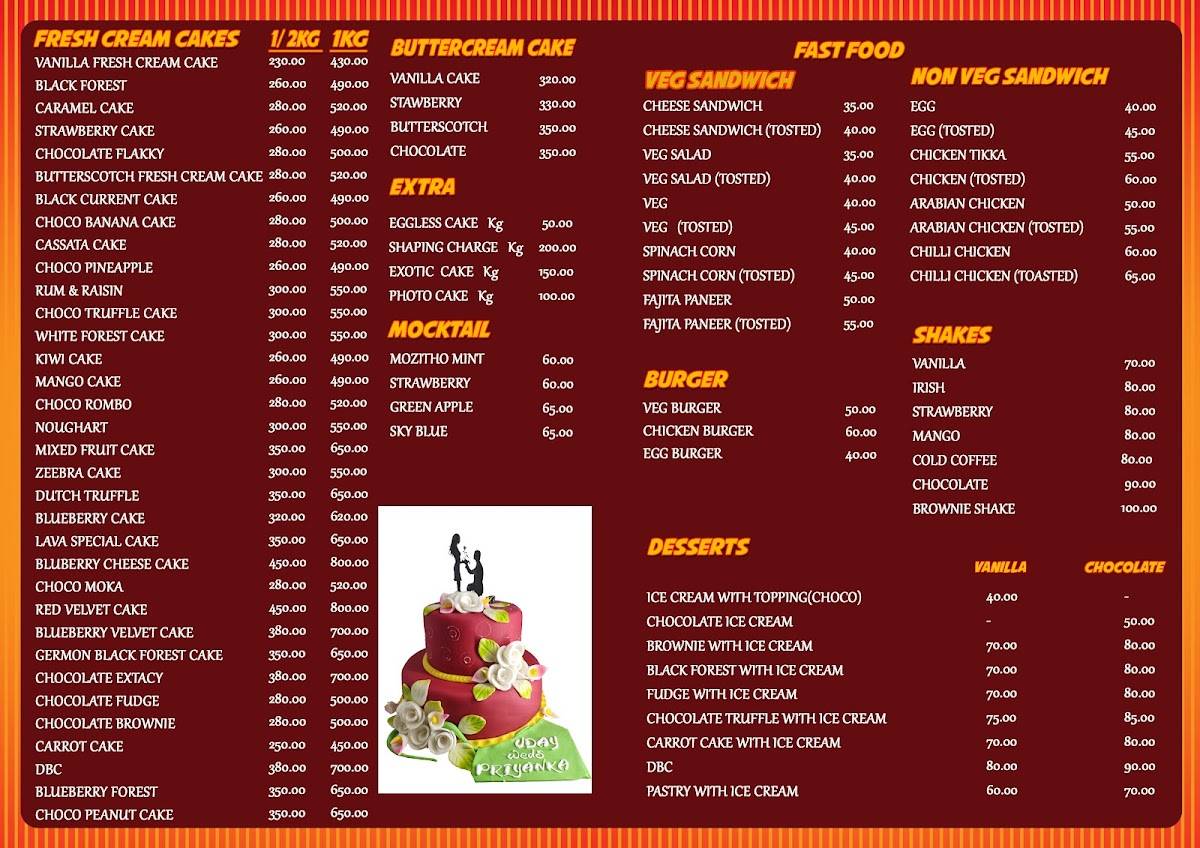 Menu at Lava Cakes Mannivakkam, Mannivakkam