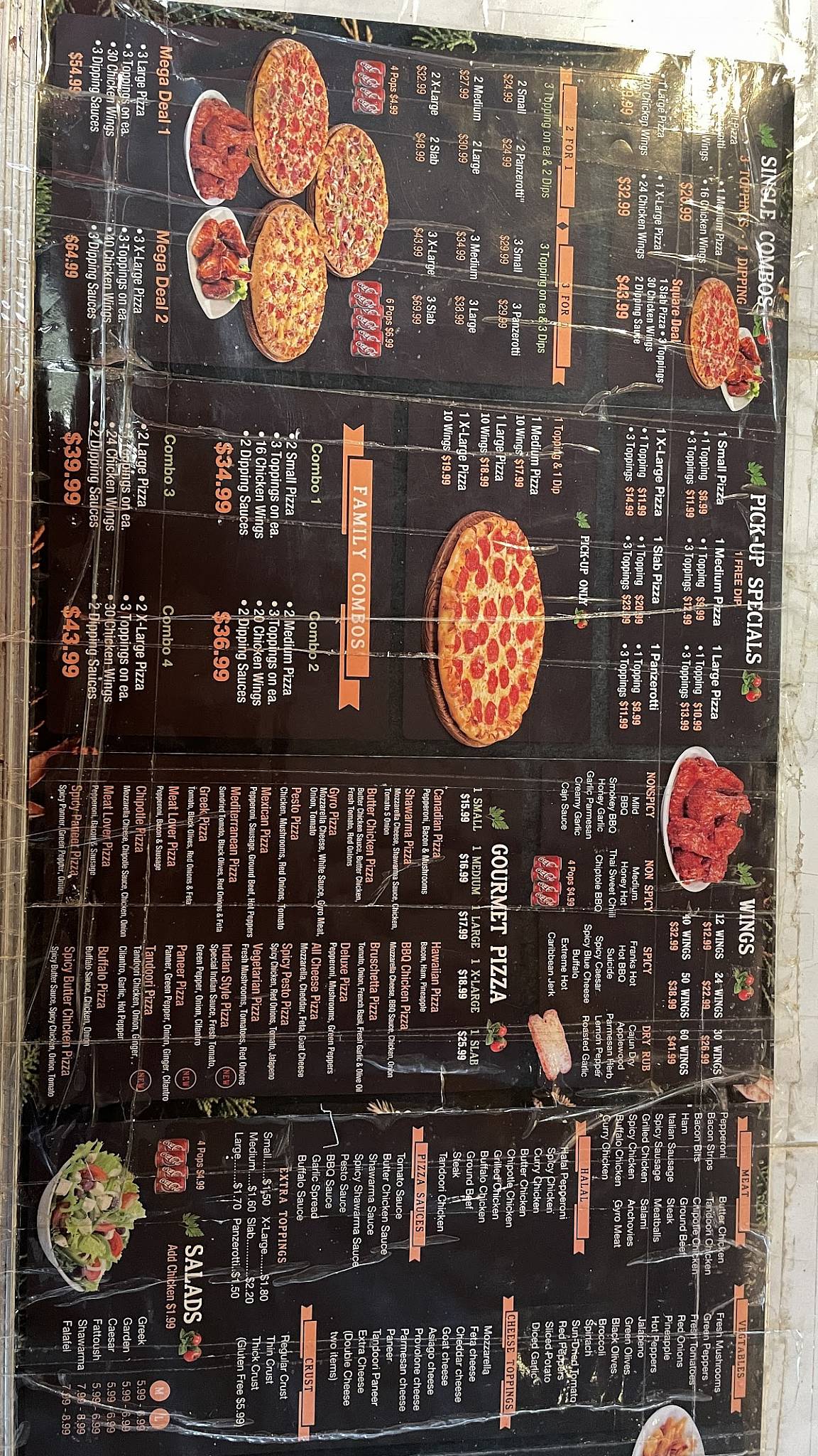 Menu at Lavino Pizza restaurant, Hamilton