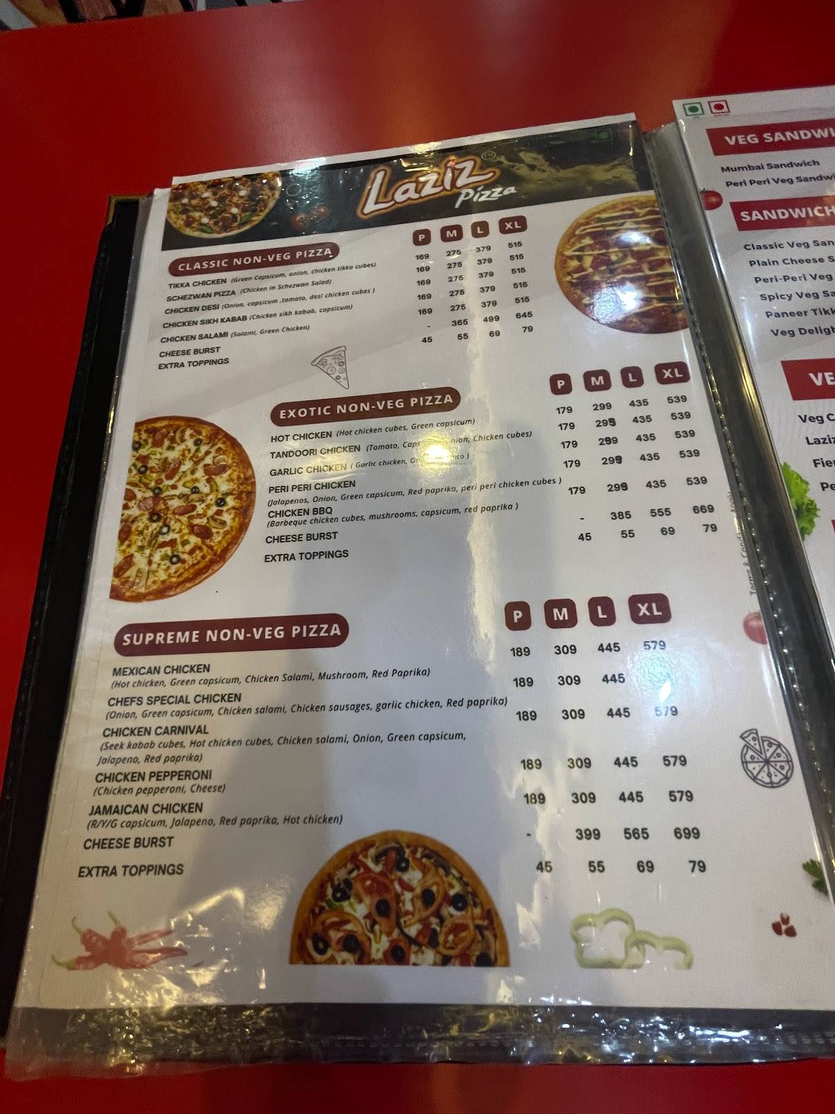 Menu at Laziz Pizza Puttur, Puttur, GL Complex