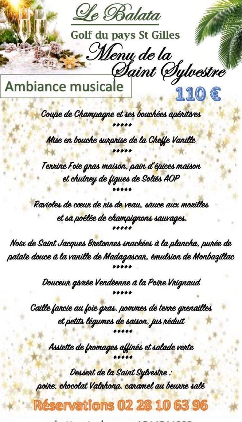 Menu au Restaurant Le Balata, L'Aiguillon-sur-Vie, Route de Coëx (D6 ...