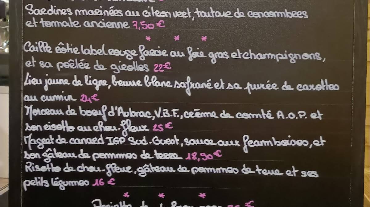 Menu au Restaurant L'effet Maison, Monflanquin